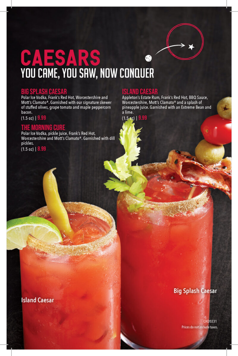 Beverage Menu - Shoeless Joe's