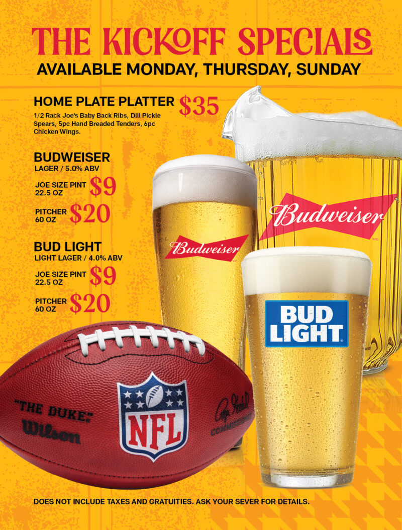 Limited-Time NFL Menu - Shoeless Joe's