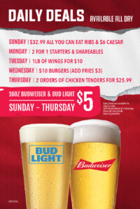 Beverage Menu - Shoeless Joe's